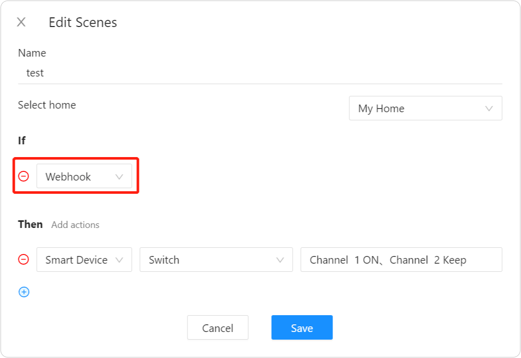 How to create & use eWeLink Webhooks - eWeLink