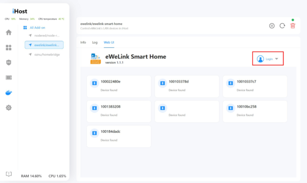 Add on: eWeLink Smart Home - eWeLink