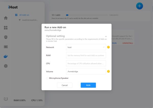 Add-on: HomeBridge - eWeLink