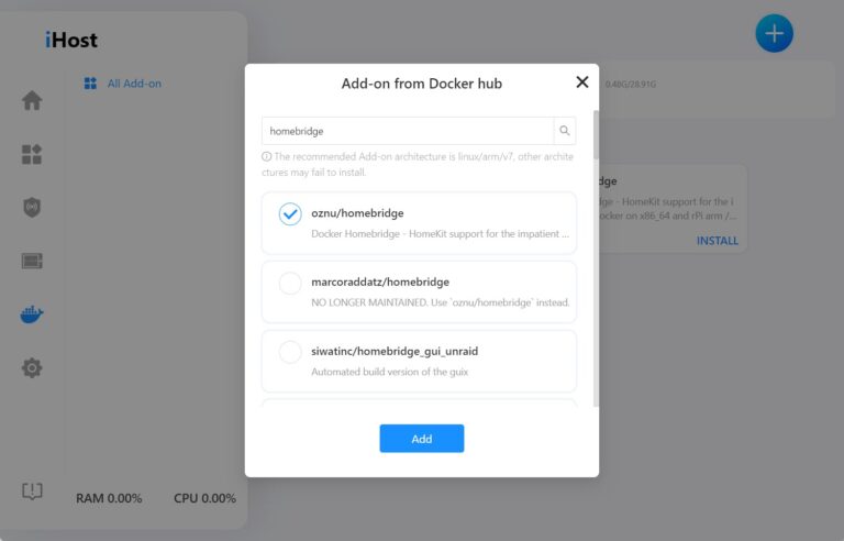 Add-on: HomeBridge - eWeLink