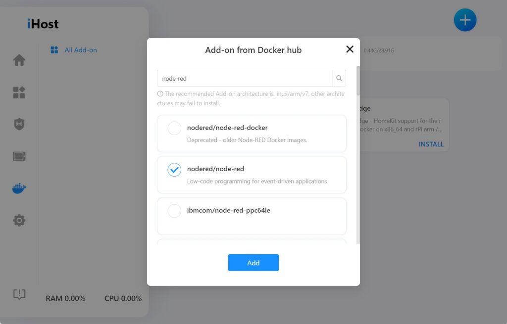Add-on: Node-red - eWeLink