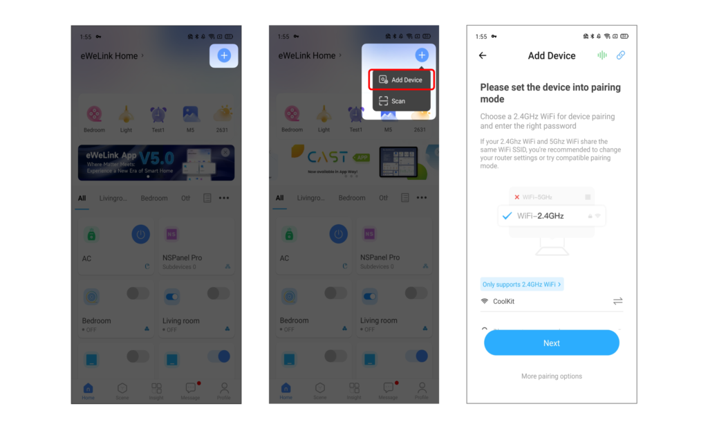 Updated Widget and Convenient Device Adding Entry | eWeLink