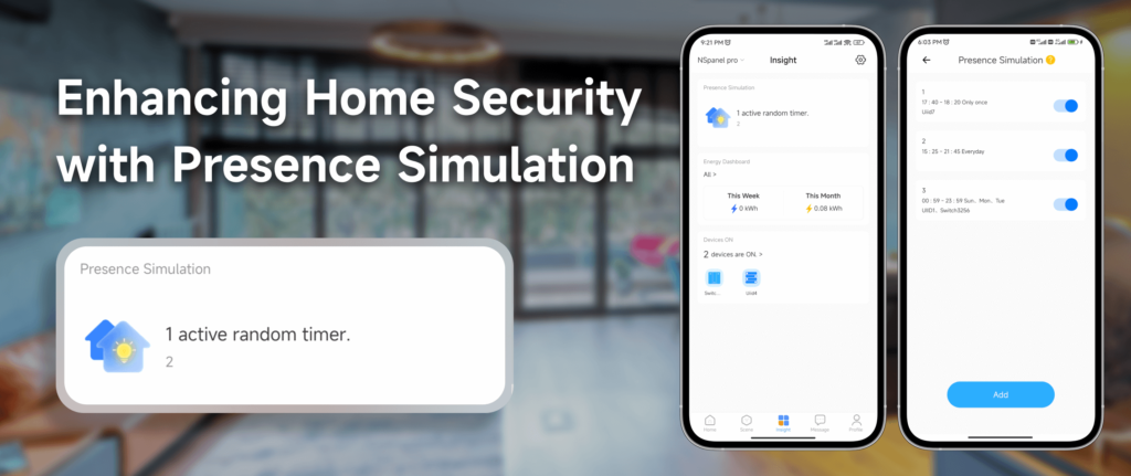 Enhancing Home Security with Presence Simulation in eWeLink Insight
