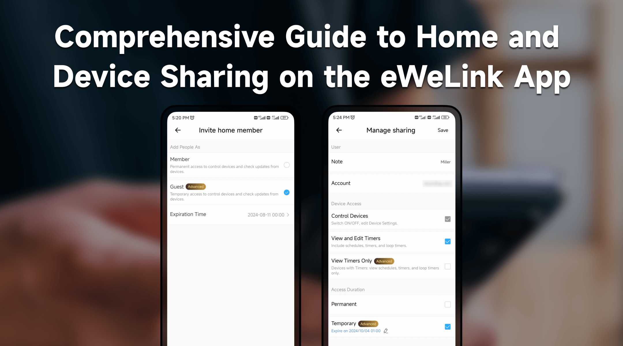 Comprehensive Guide to Home and Device Sharing on the eWeLink App
