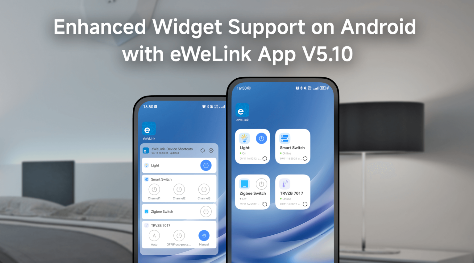 Enhanced Widget Support on Android with eWeLink App V5.10