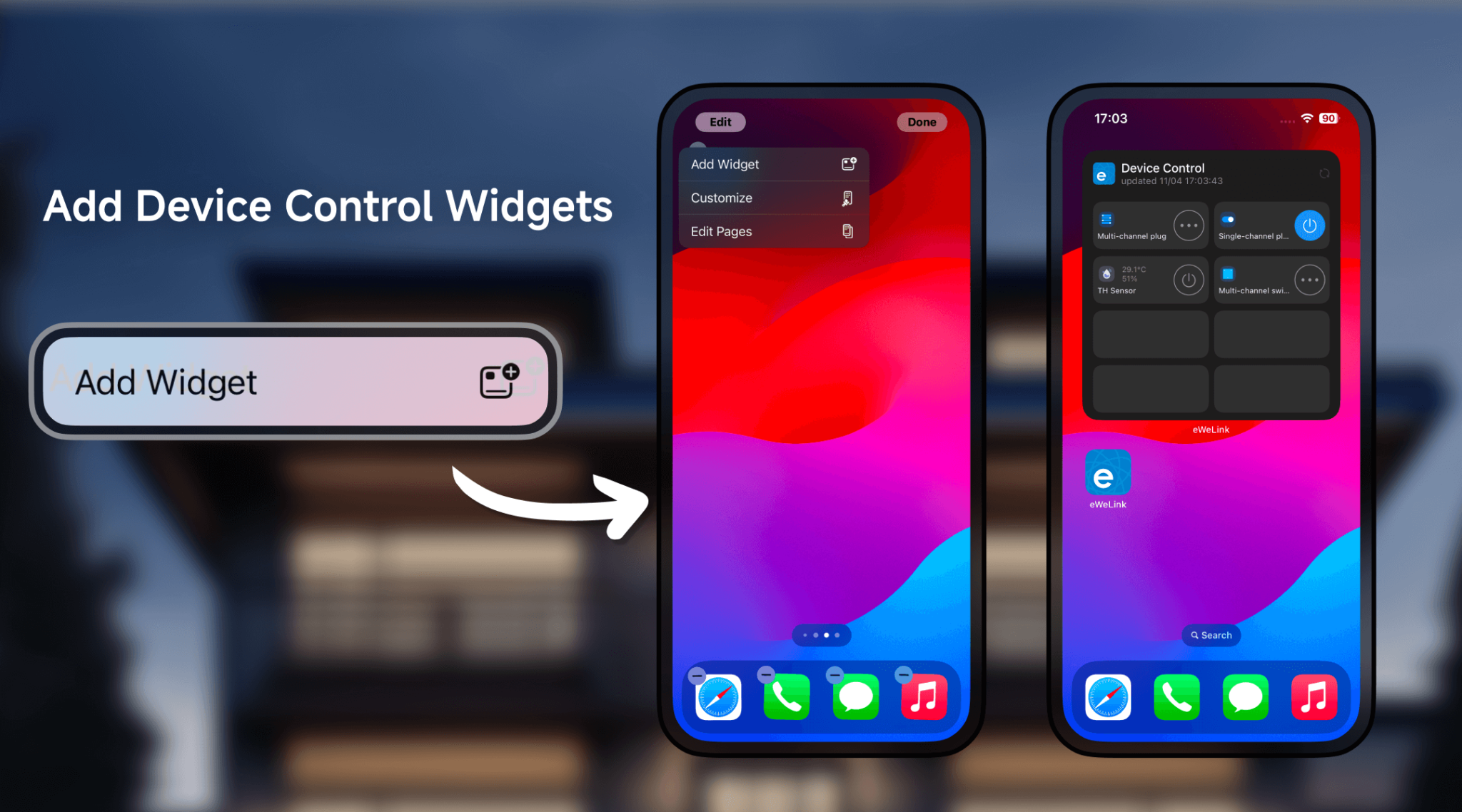 eWeLink V5.10.1 Introduces New Device Control Widgets for iOS 17 & 18