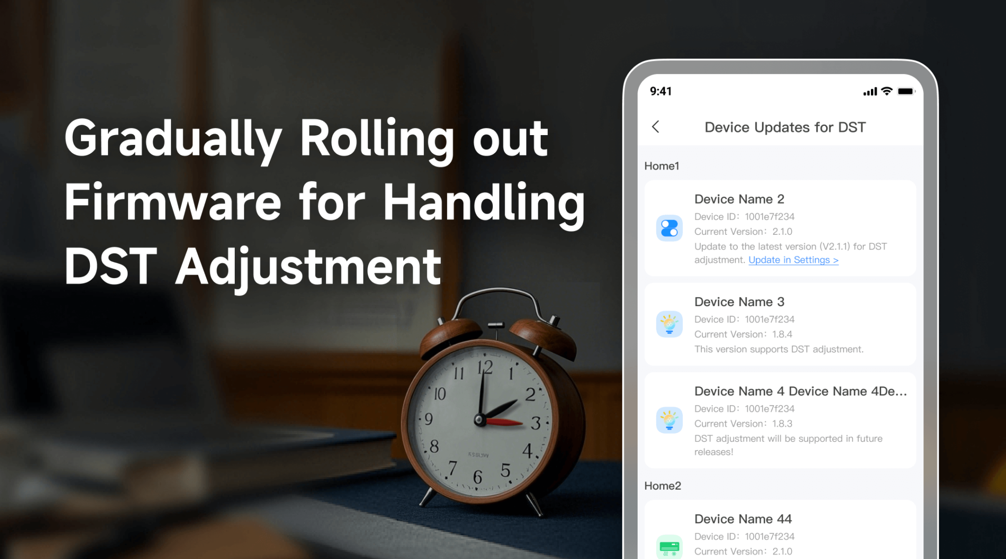 Gradually Rolling out Firmware for Handling DST Adjustment