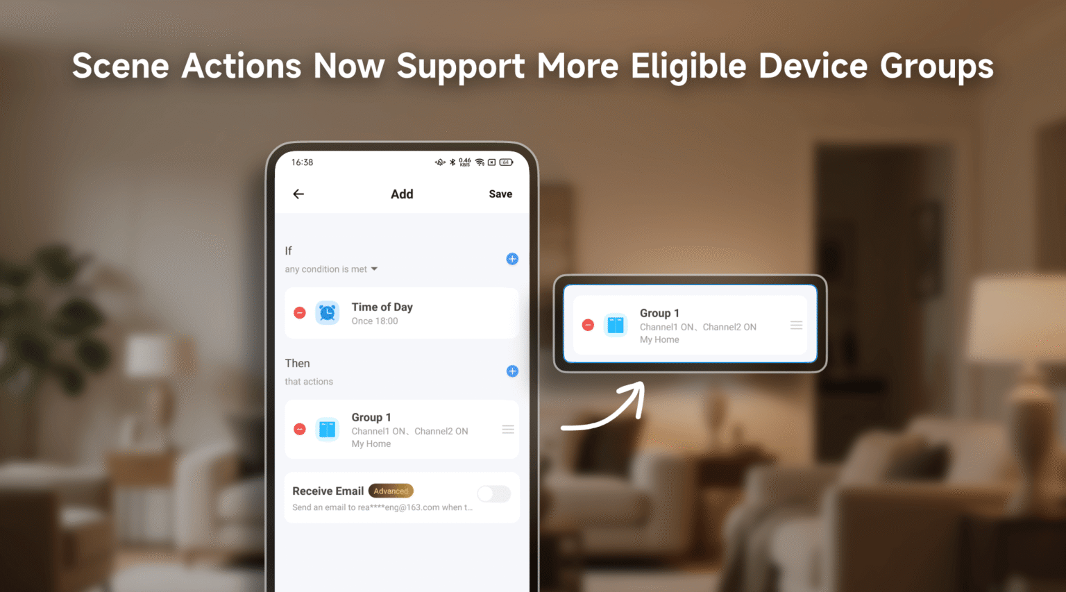 Smarter Scenes: Now Supporting More Eligible Device Groups as Actions